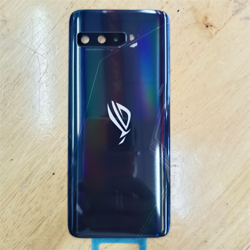 สําหรับ Asus ROG 3 ROG โทรศัพท์ 3 ZS661KS แบตเตอรี่ฝาหลังแผงกระจกด้านหลังด้านหลังประตูกรณีอะไหล่ ...