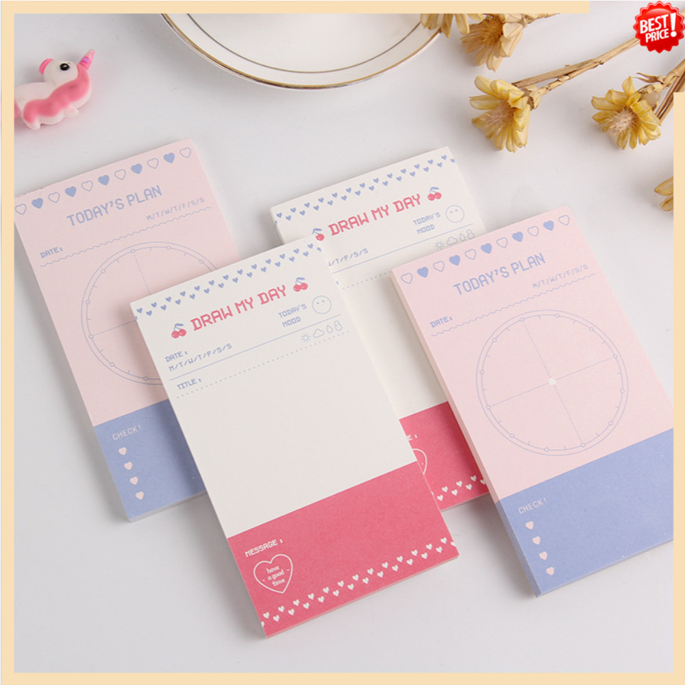Memo Pad แผ่นรองเขียน Notepads แบบพกพา Daily Planner Schedule Book To ...
