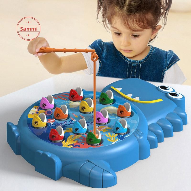 Sammi เลียนแบบแม่เหล็กไดโนเสาร์ตกปลาแผ่นของเล่น Play Rod เกมของเล่นเด็ก ...