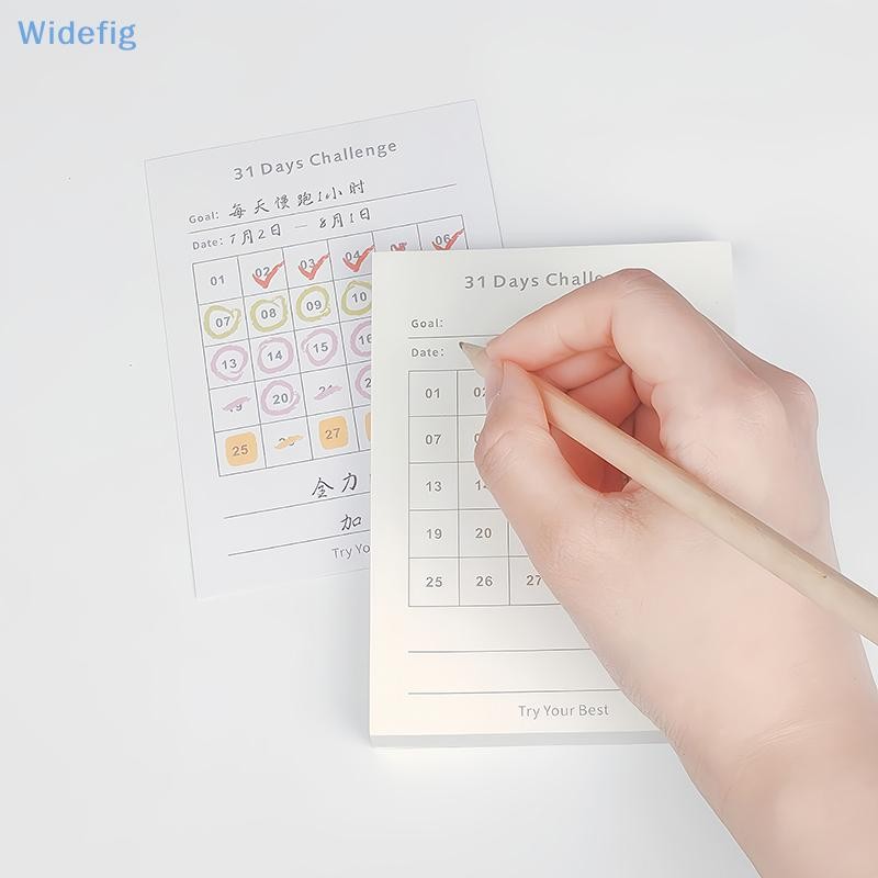 Widefig 30 วัน Planner Daily Challenge Notepad Self-Dispipline Checklist Self-กาว Memo Pads Mini ...
