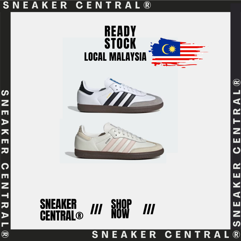 รองเท้าผ้าใบ CENTRAL ADIDAS Samba OG Cloud สีขาว สำหรับใช้ในท้องถิ่น EUYX | Shopee Thailand