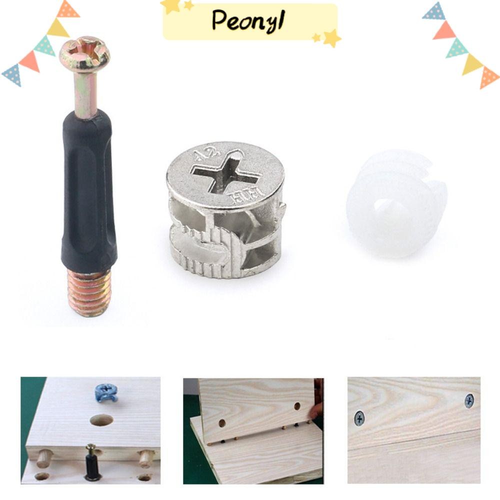 PDONY เฟอร์นิเจอร์สกรูสามในหนึ่งเดียว Self Tapping Rod ตู้โต๊ะ Link ...