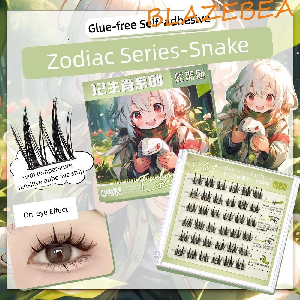 BLAZEBEA Self-กาวLash Clusters,DIYกาวขนตาปลอม,น่ารักExtensionมังงะแต่งหน้าขนตาปลอมClustersสาว ...