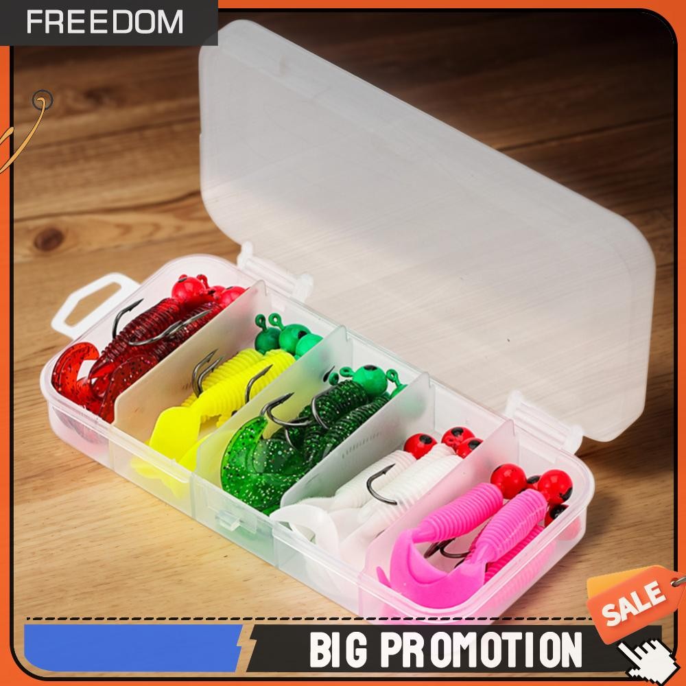 20 ชิ้น/กล่อง Soft Fishing Lure Jig Head Fishing Hooks เหยื่อประดิษฐ์ ...