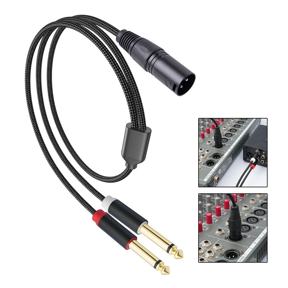 {TWI}XLR ถึง Dual สําหรับ RCA Y Splitter Cable Anti-Shielding สําหรับ ...