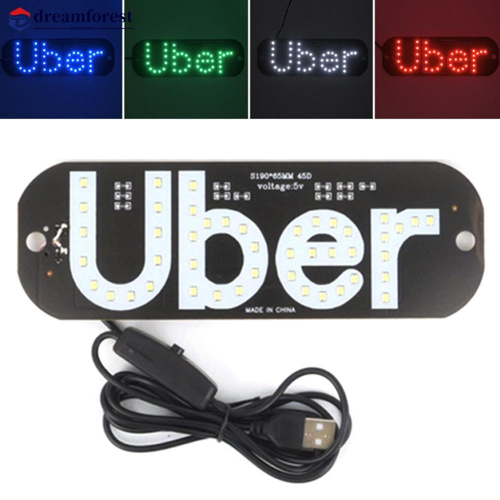 Dreamforest 12V LED รถ UBER Cab ไฟแสดงสถานะโคมไฟกระจกป้ายกระจกความสว่าง ...