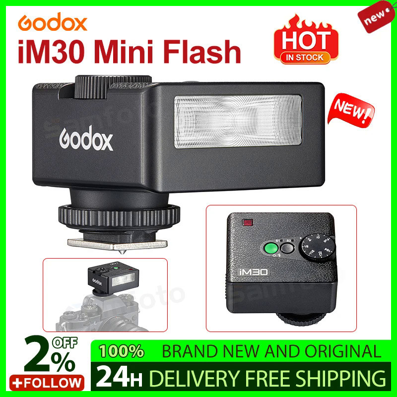 NEW! Godox iM30 Mini Flash Optical S1/S2 Modes 6500K CCT Manual Flash ...