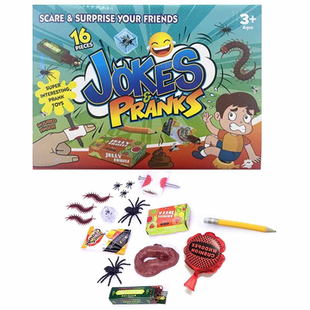 Practical Jokes Game Children Action Prank Kit Kids Tricks 16 Pieces ...