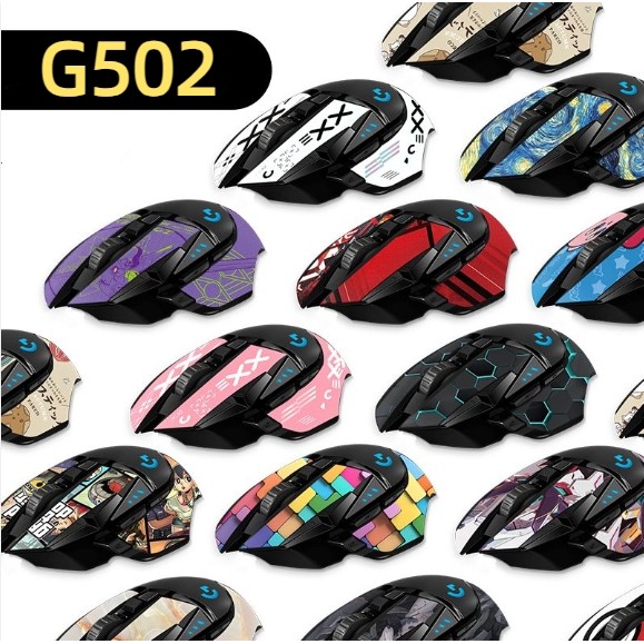 G502 Mouse Anti-slip Sticker G502 HERO Mouse Painted Leather Cartoon ...