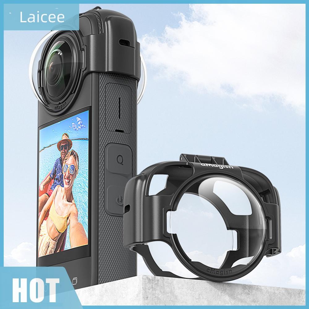 [Laicee.th] เลนส์ป้องกันฝ้า Snap-on ป้องกันรอยขีดข่วนฝาครอบเลนส์กระจกออปติคอลสําหรับ Insta360 X3 ...