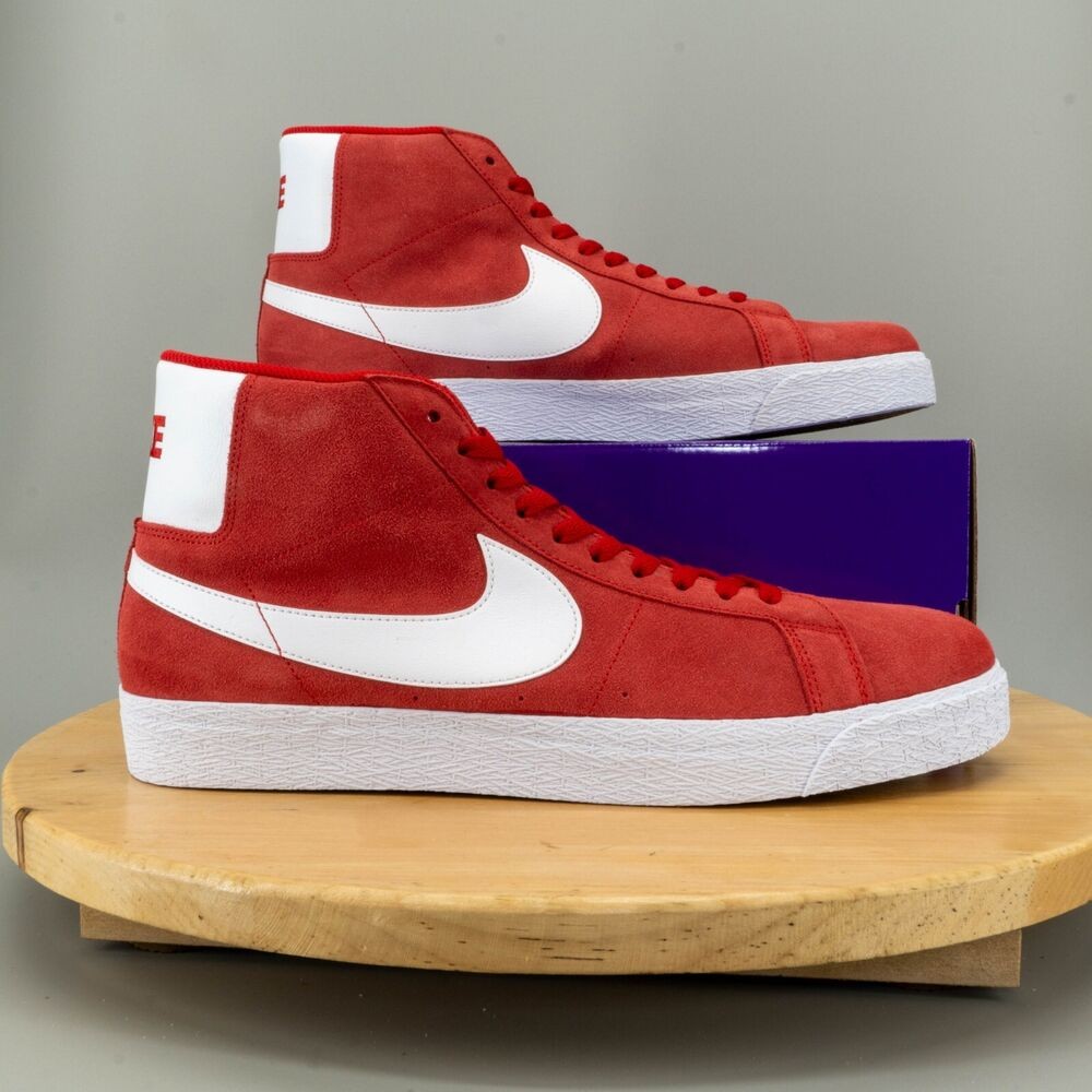 Nike SB Zoom Blazer Mid Men Shoes University Red White High Top รองเท้า ...