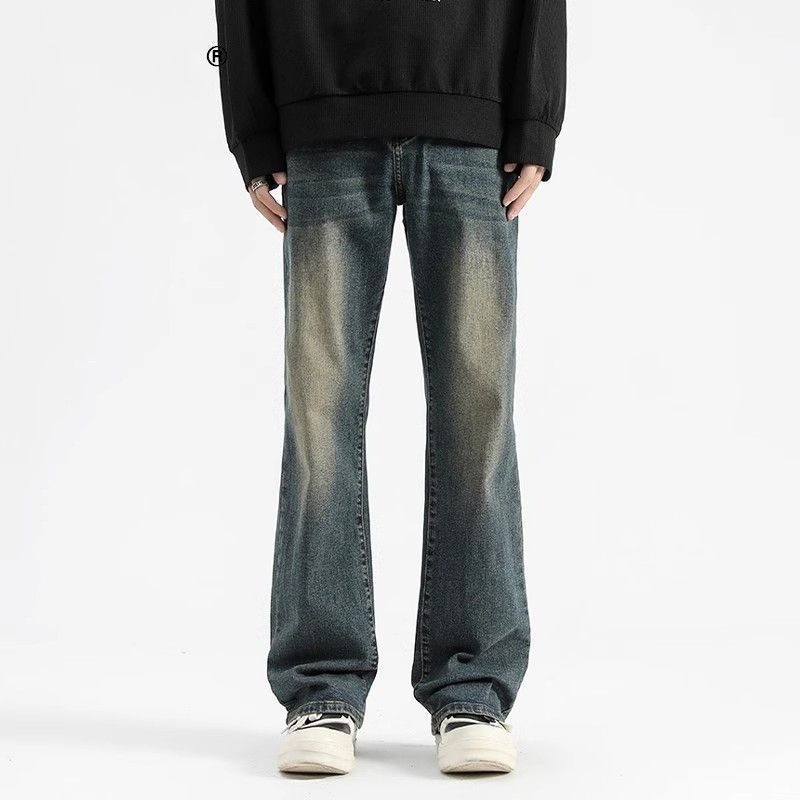Eershenshi Groove Mens Washed Gradient Jeans ใหม่ American Style ...
