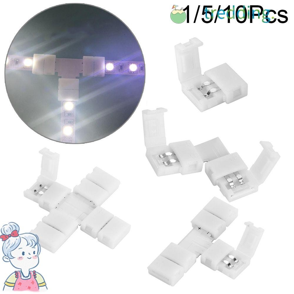 TREDDING491 1/5/10 ชิ้น LED Strip Connector มุม Clip-on Coupler PCB ...
