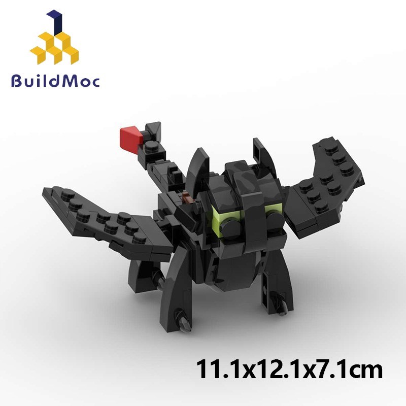 Mini Toothless Night Fury Dragon Model Building Blocks ประกอบของเล่น ...