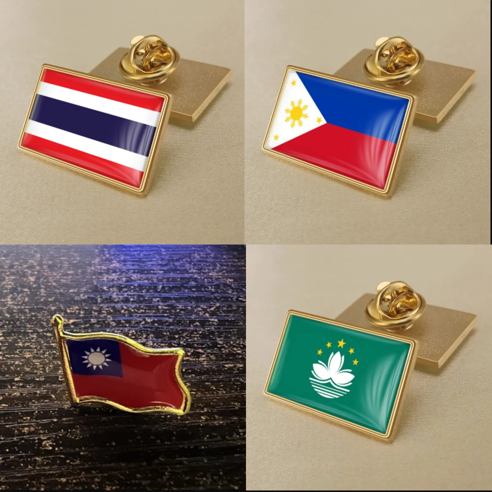 2025 1 ชิ้น South America Peru Flag Single Lapel Pin ทําจากโลหะเคลือบสี ...