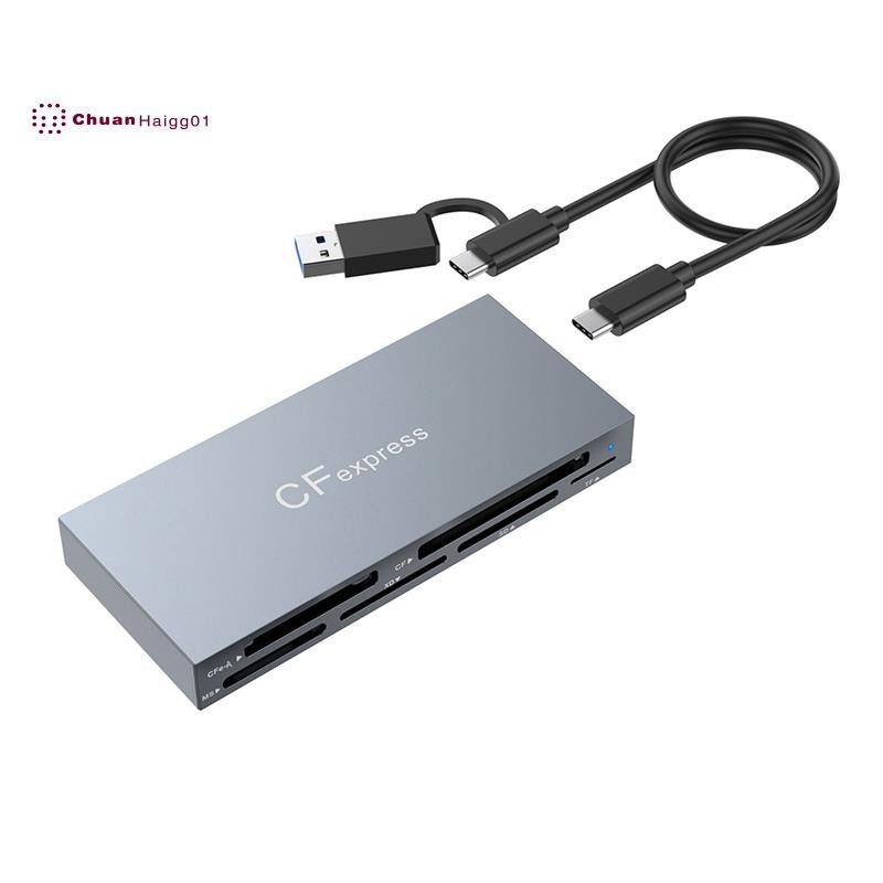 ใหม่ 6-in-1 CFexpress Type A เครื่องอ่านการ์ด USB3.2 Multi-Card อ่านพร้อมกัน 10GBps SD/TF//XD/MS ...