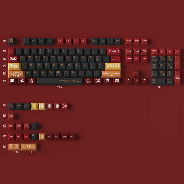 คีย์แคป keycap ใส GMK Supreme Treasure / Retro Hong Kong Style ...
