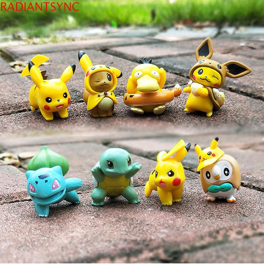 Radiantsync ตุ๊กตาโปเกมอน Squirtle Bulbasaur PVC Eevee ตุ๊กตาการ์ตูนรูปตุ๊กตา | Shopee Thailand