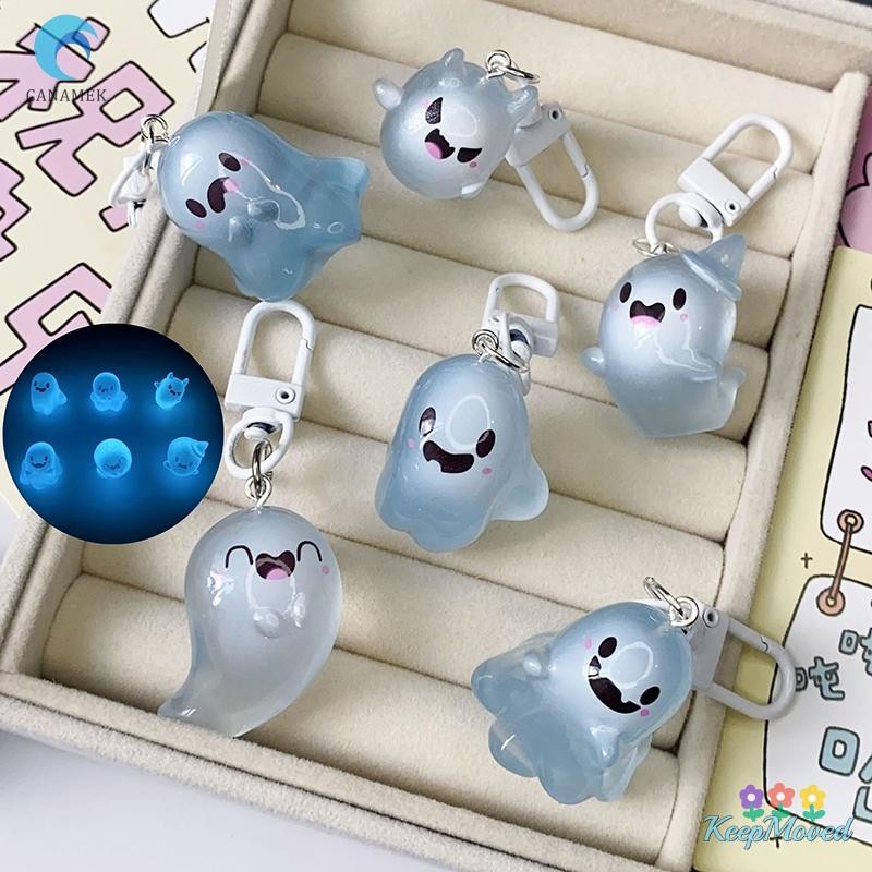 Keepmoved Luminous ฮาโลวีน Ghost Key Chain การ์ตูน Jelly ตุ๊กตาโทรศัพท์ ...