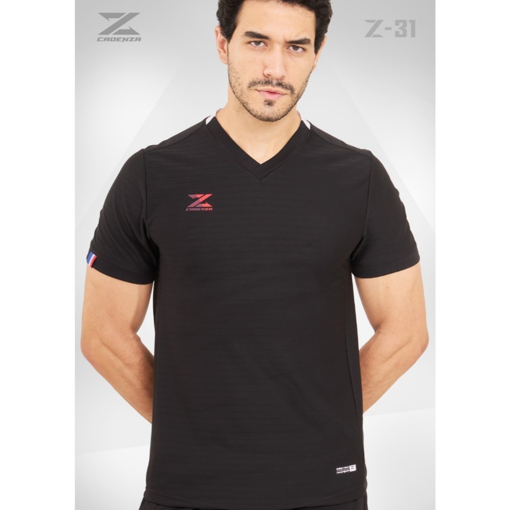 เสื้อกีฬา เสื้อฟุตบอล CADENZA MATERIAL Z-31 ถักทอลวดลายเเบบพิเศษ สัมผัสนุ่ม สวมใส่สบาย | Shopee ...