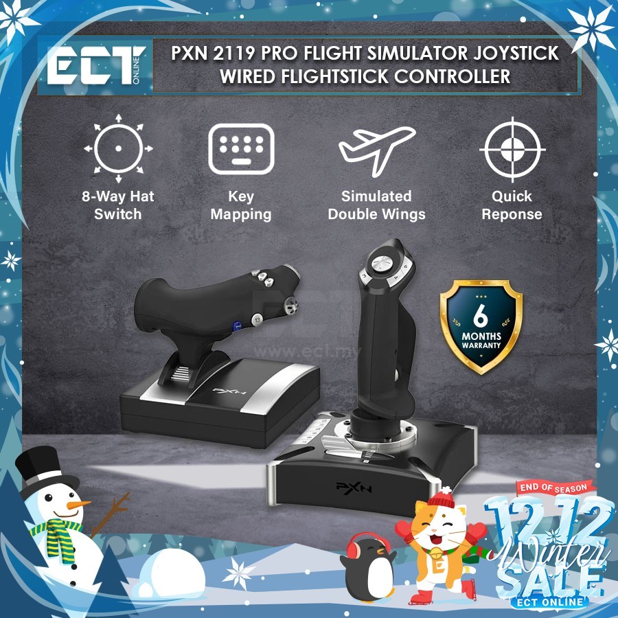 Pxn 2119 Pro Flight Simulator จอยสติ๊กควบคุม Flightstick แบบมีสายพร้อม ...