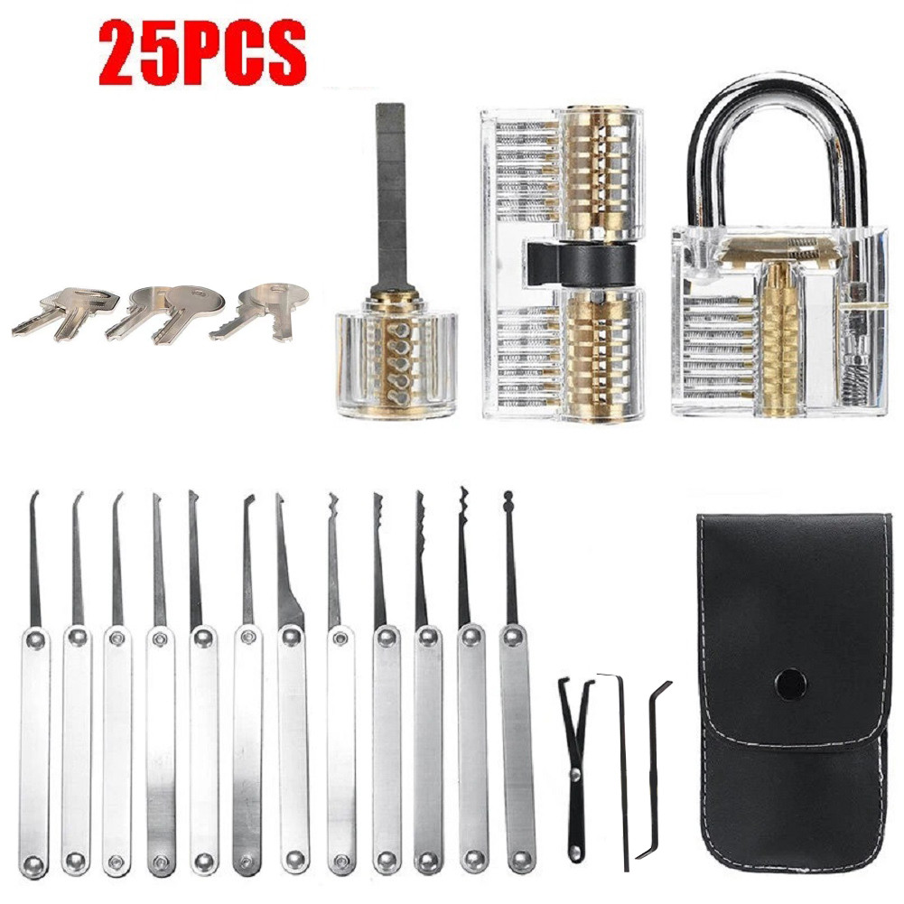 ปลดล็อค LockPractice Lock Pick Set Key Extractor Padlock Lockpick Tool ...