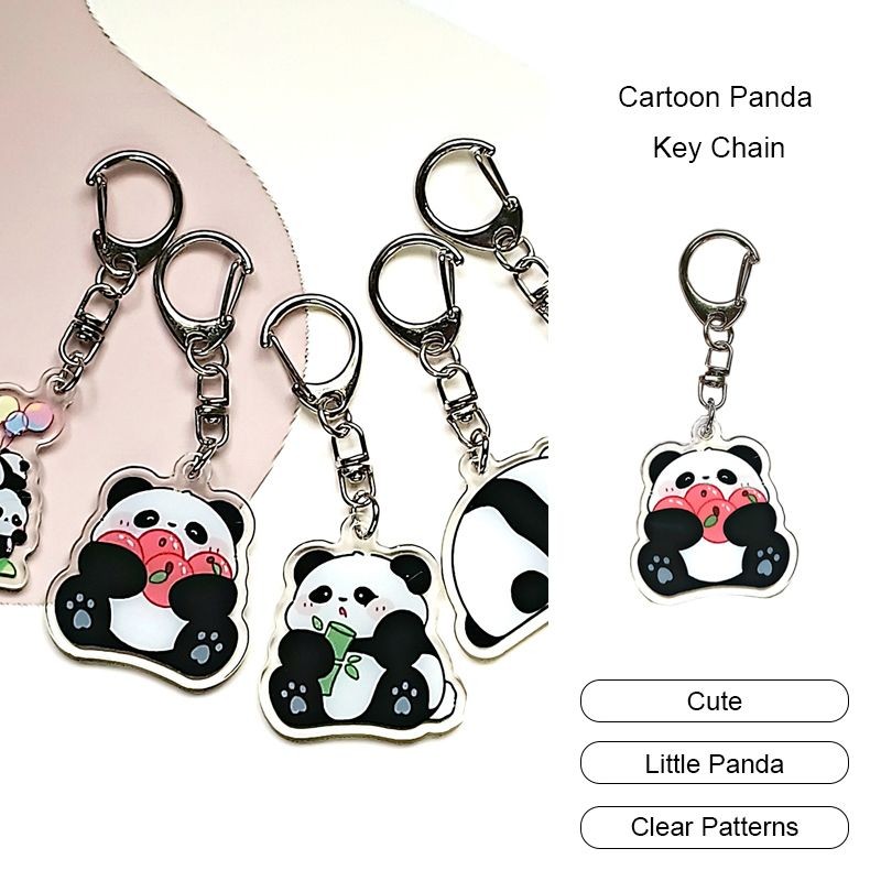 aidderse.th Cartoon Panda Key Chain จี้อะคริลิคน่ารัก Key Chain ของขวัญ ...