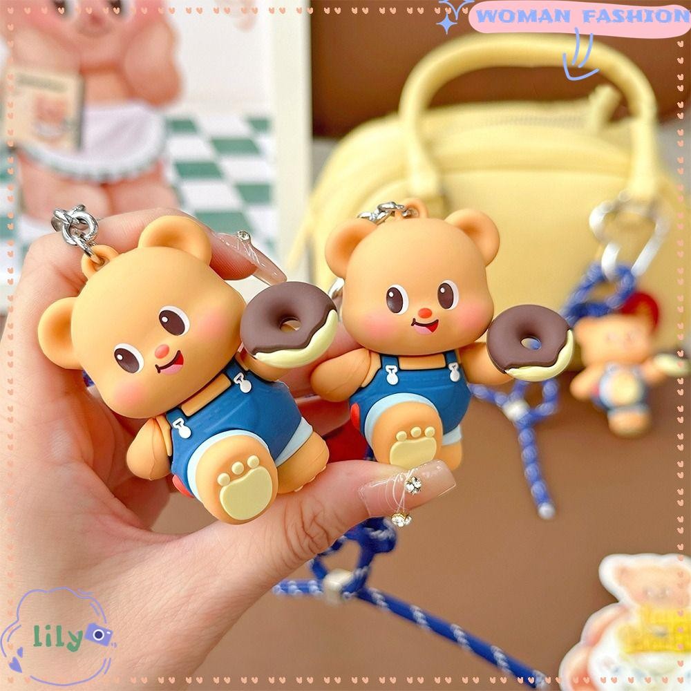 Lily พวงกุญแจหมีเนย, ของเล่นพวงกุญแจกระดิ่ง PVC, เครื่องประดับแขวนถุง ...