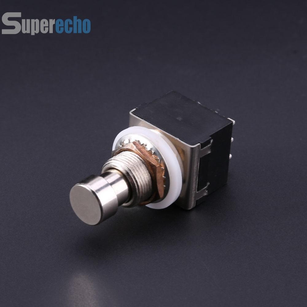 3pdt 9pin Push Button Foot Switch FR DIY กีตาร์เหยียบ Stomp ...