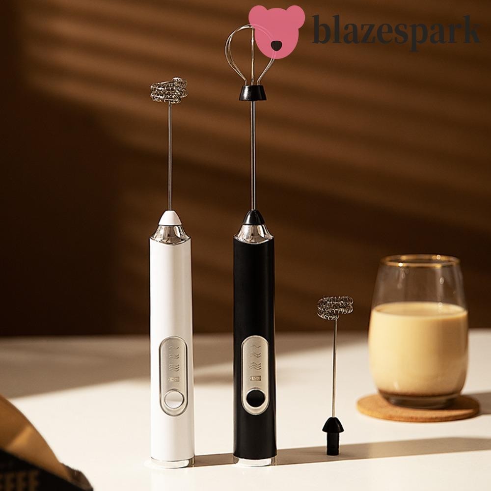 Blazespark กาแฟปัด, USB ชาร์จ 3 เกียร์ความเร็วเครื่องตีฟองนมไฟฟ้า,แบบพกพามือถือเปลี่ยนหัวเสียง ...