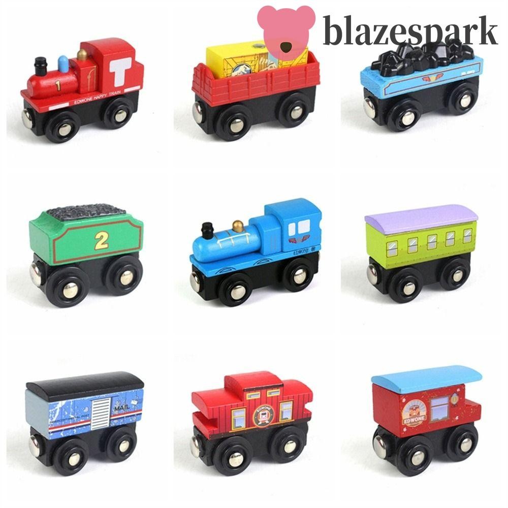 Blazespark ของเล่นรถไฟแม่เหล็ก, รถรถไฟผสมรางรถไฟ, รถไฟอุปกรณ์รถไฟไม้รุ่นประกอบรางรถไฟรถของเล่น ...