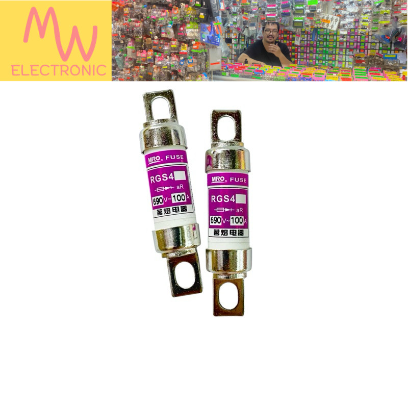 Fuse RGS4 100A/690v(ราคาต่อ 1ชิ้น) ฟิวส์ขนาด12x77mm มีของพร้อมส่งในไทย ...