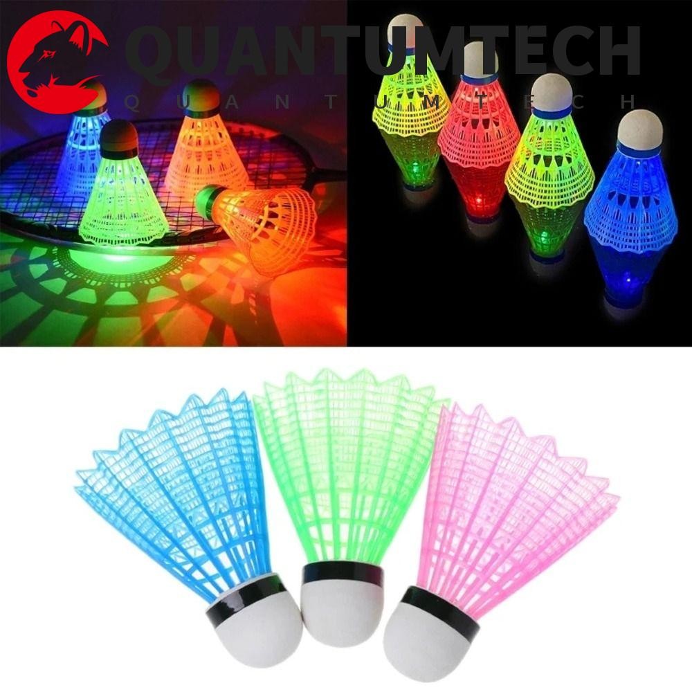 Quantumtech LED แบดมินตัน, Light-up สีสัน Luminous ลูกแบดมินตัน, ไม้กีฬาเรืองแสงน้ําหนักเบาลูก ...