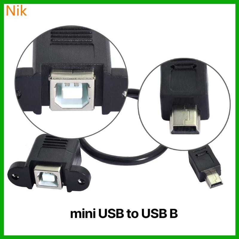 บ.น.ค.ศ. Mini USB 5-Pin Male to USB B Female Panel Mount Cable with ...