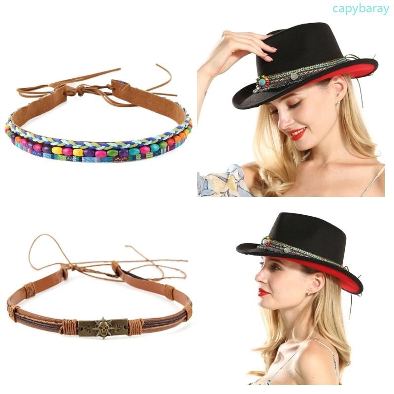 CPY คาวบอยหมวก DIY พื้นเมืองอเมริกันหมวก Western หมวกหมวก DIY หมวกลูกปัด Western Hatband ...