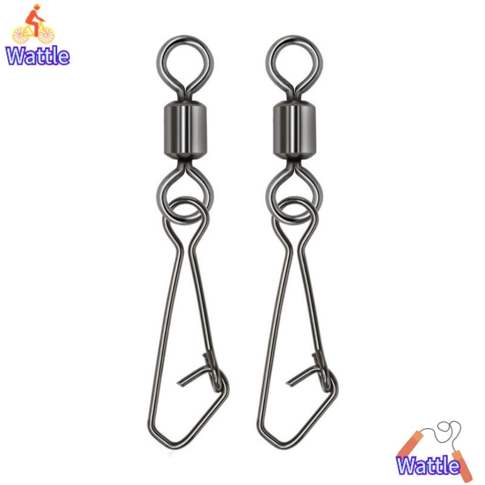 WATTLE Fishhook Lure Swivels, Snap Bearing 8 Word Loop Rolling Swivel ...