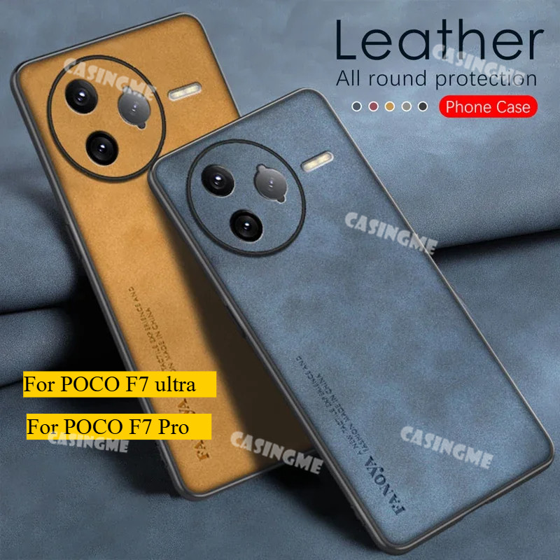 สําหรับ Xiaomi Poco F7 Pro 2025 หนังเคสโทรศัพท์หนังแกะปลอกหนังสําหรับ Poco F7 Pro 5G Poco F7 ...