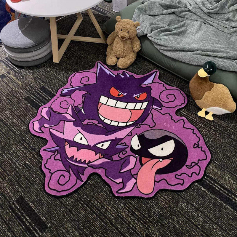 อะนิเมะPokemon Gengar Pikachu Faux Cashmere Bath Matลื่นดูดซับชั้นเสื่อ ...