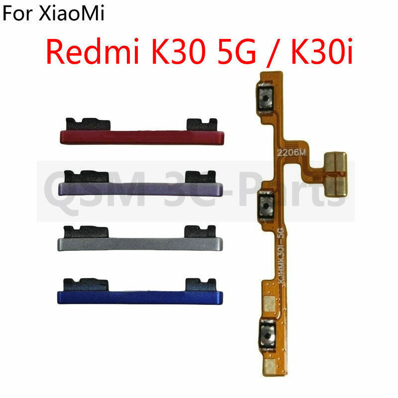 ปุ่มปรับระดับเสียงสายไฟ Flex Cable Replacment สําหรับ Xiaomi Redmi K30 5G / K30i On OFF Volume ...