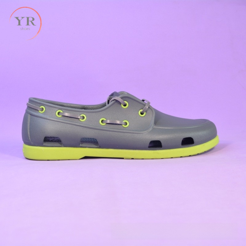 ผู้ชาย Crocs Beach line Boat Shoes Casual Crocs Soft Sole Sandals Anti ...