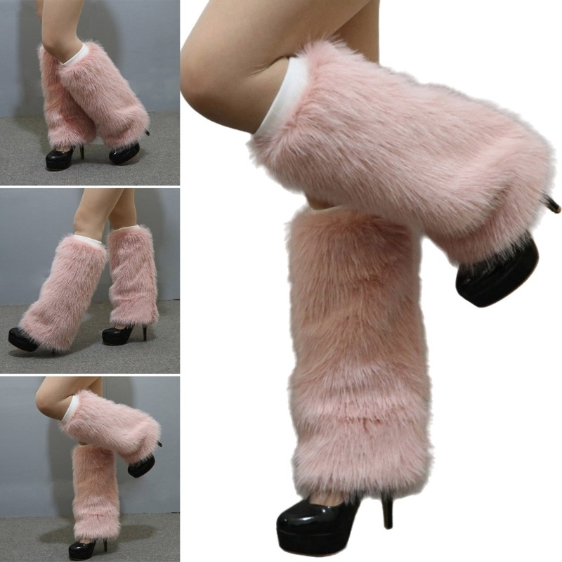 Estone Elegant Soft Furry Boot Cuffs ขาอุ่นสำหรับผู้หญิง ออกแบบให้ ...