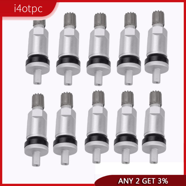 I4otpc 10 ชิ้นวาล์วรถยางวาล์วตรวจสอบความดันอัตโนมัติอลูมิเนียมหัวฉีด TPMS วัดอะไหล่ | Shopee ...