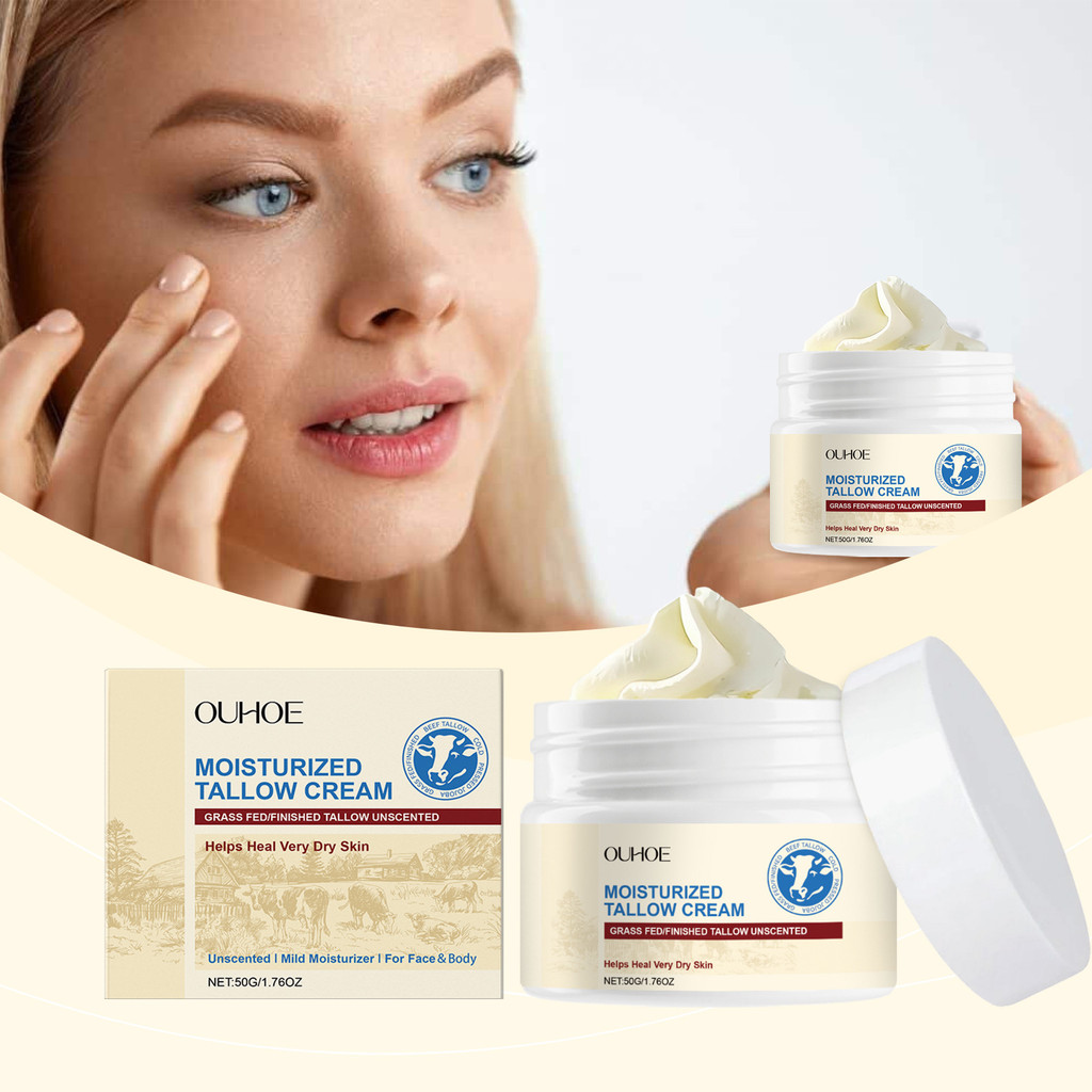 Ouhoe Moisturized Tallow Cream Unscented Mild Moisturizer For Face&Body ...