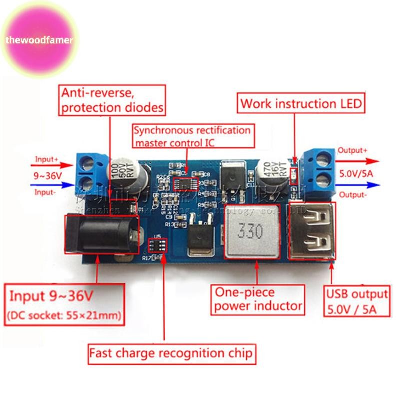 Well 24V / 12V ถึง 5V 5A powermodule DC-DC step-down power supply converter ไทย | Shopee Thailand