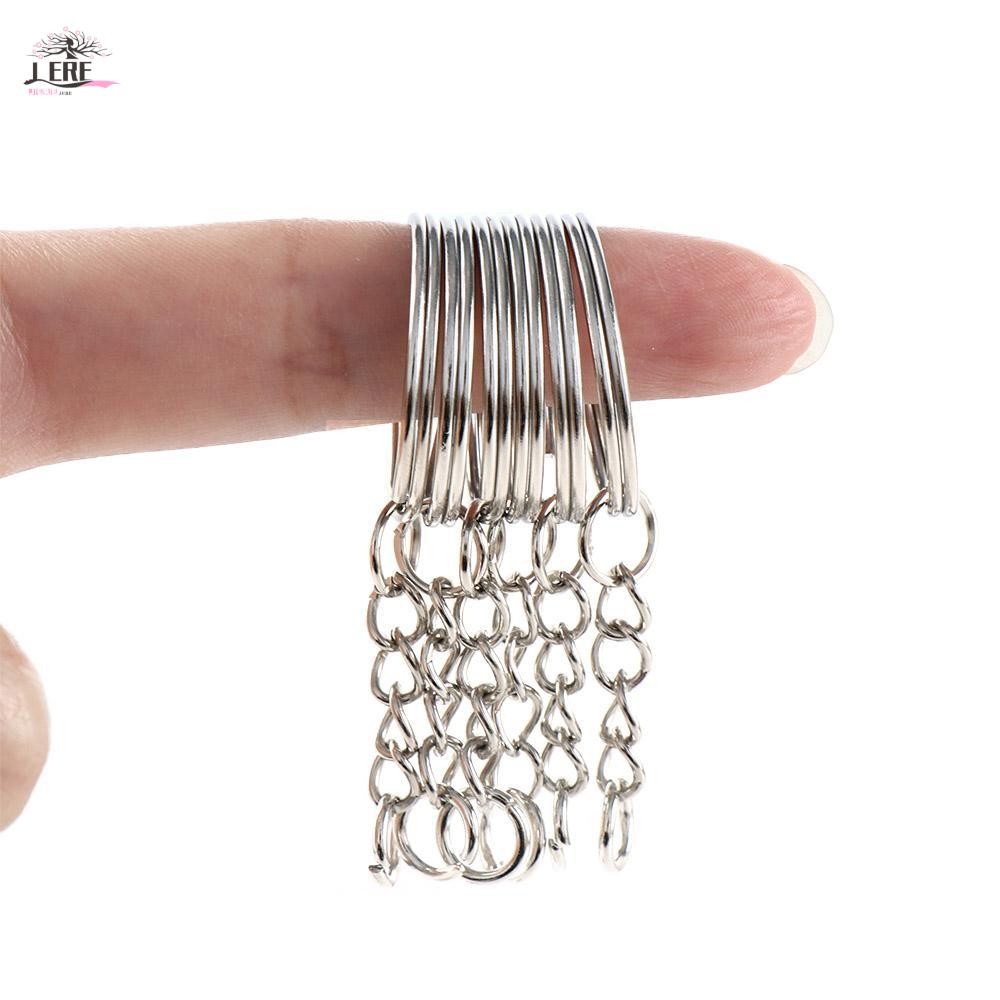 JEREMY1 พวงกุญแจ DIY เครื่องประดับโลหะเปล่าขัดเงา Keyfob | Shopee Thailand