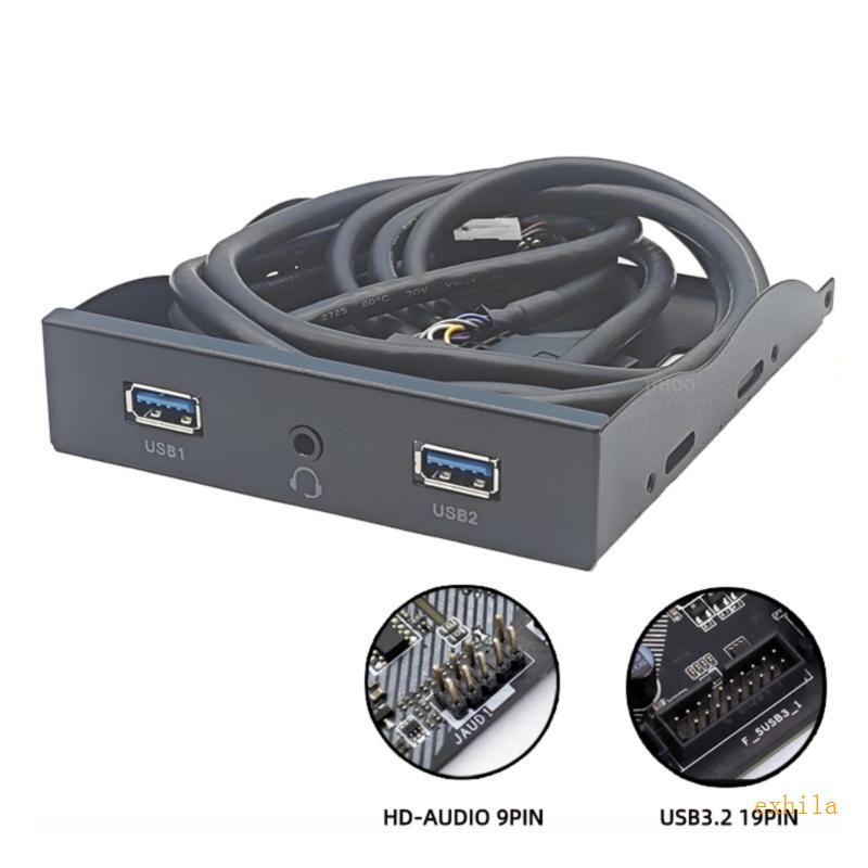 Exhila คอมพิวเตอร์ 3 5in 19pin to USB 3 2 Floppy Bay Splitter Jacks ...