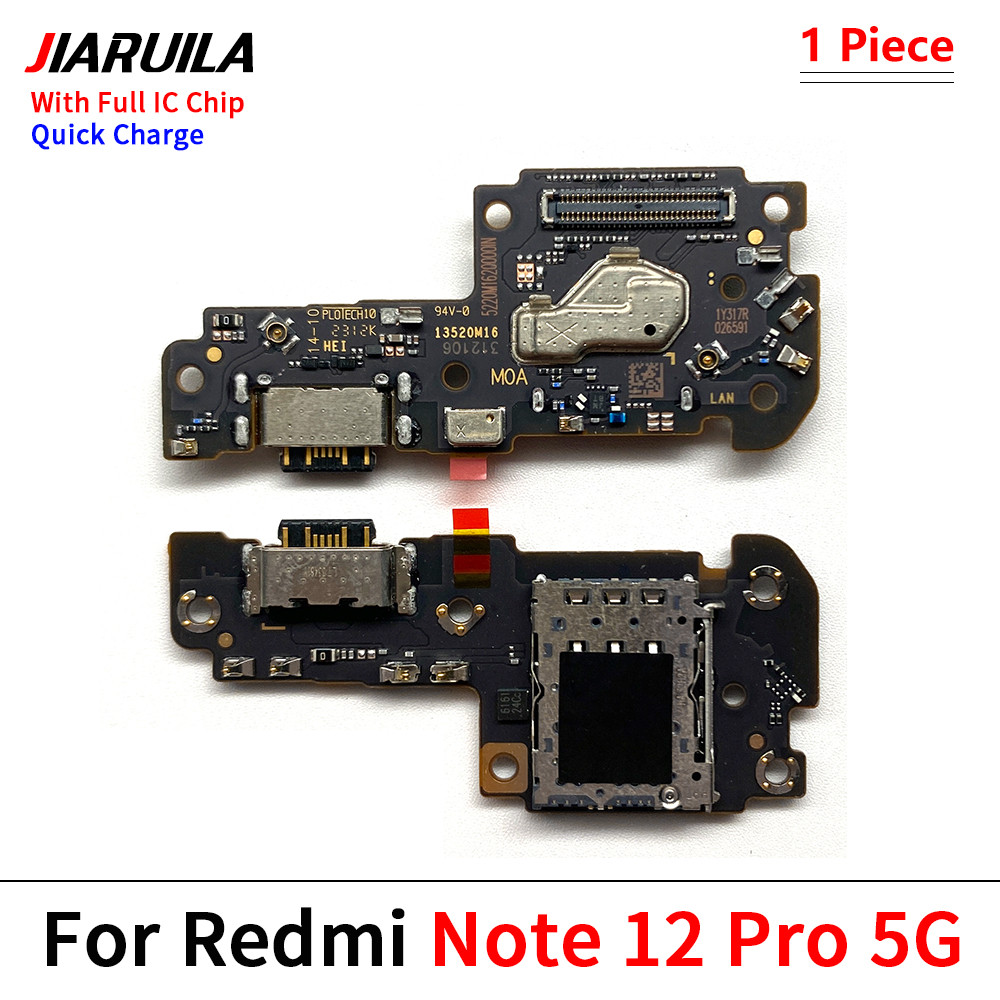 สําหรับ Redmi Note 12 Pro 5G USB ชาร์จพอร์ตบอร์ด + Motherbord หลัก Flex ...
