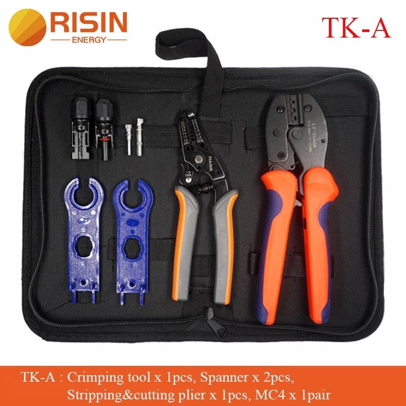 Risin PV Solar Connector MC4 ชุดเครื่องมือกระเป๋าสําหรับ MC4 มัลติฟังก ...