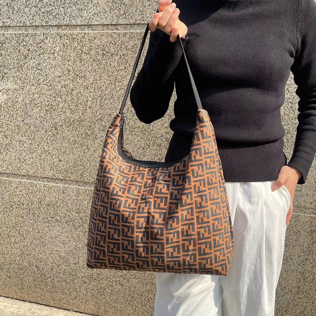 High-value Commuter Ladies One-Shoulder Cloth พิมพ์กระเป๋าช้อปปิ้ง ...