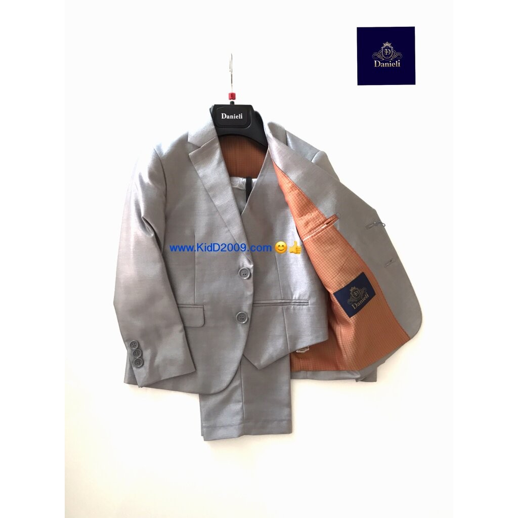 Suit เดเนลลี่ สูทเด็ก Danieli Silver Suit เซท 3 ชิ้น เสื้อสูทเข้ารูป ...